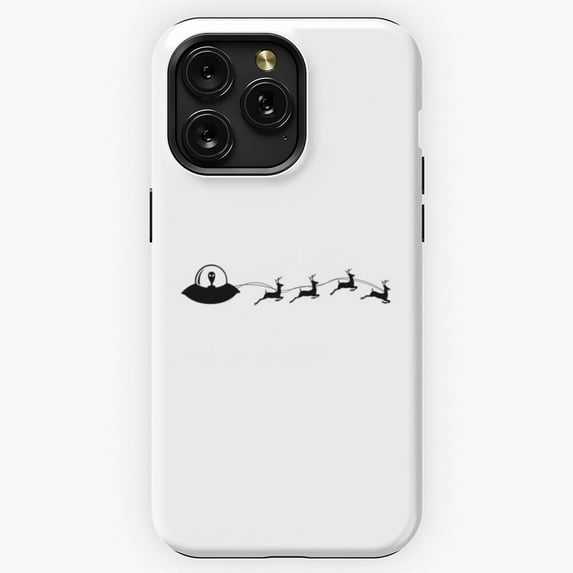 Christmas Alien Funny Festive Cartoon Art iPhone Case 17 to 11 Pro Max ...