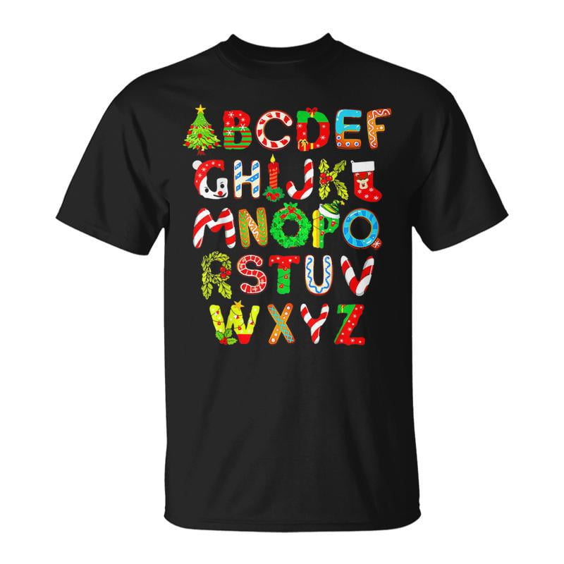 Christmas Alphabet Abcs Elemeno Gift For Teacher Student Men Women ...