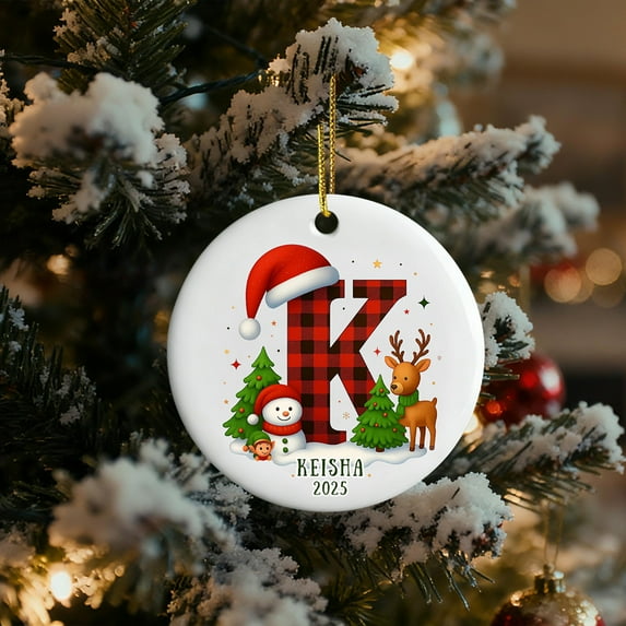 Christmas Alphabet Acrylic Ornaments Letter Decorations 26 Letters Tree ...