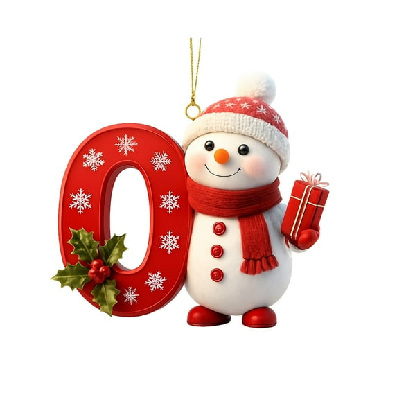 Christmas Alphabet Acrylic Pendants 26-Pack DIY Tree Ornaments for Home ...