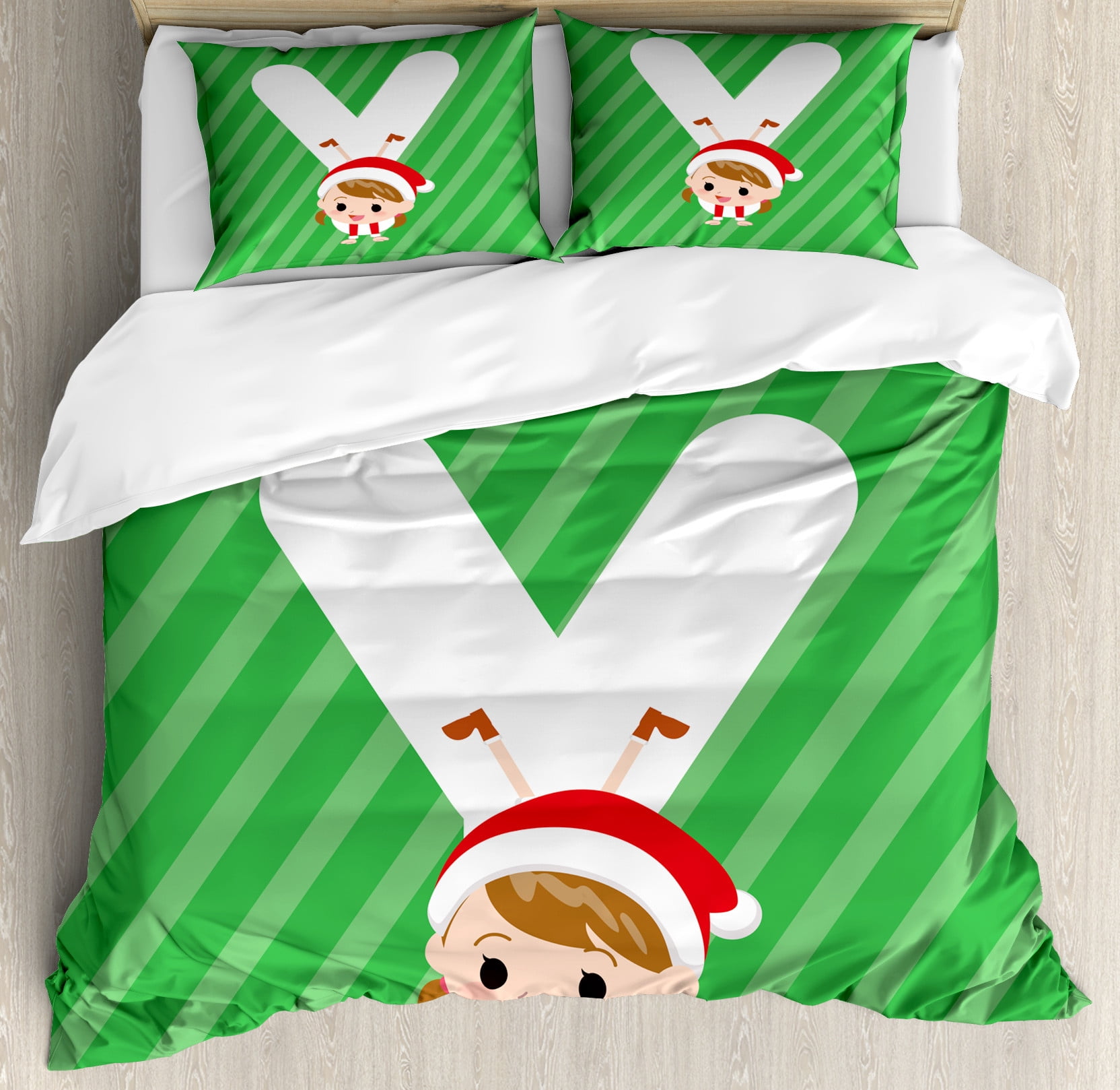 Christmas Alphabet Duvet Cover Set, Demonstration of a Letter Y and a ...