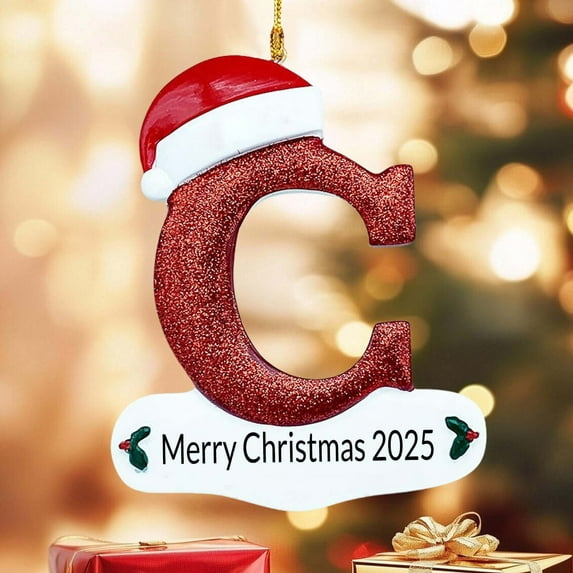 Christmas Alphabet Ornaments 26-Pack - Acrylic Letter Decor for Tree ...