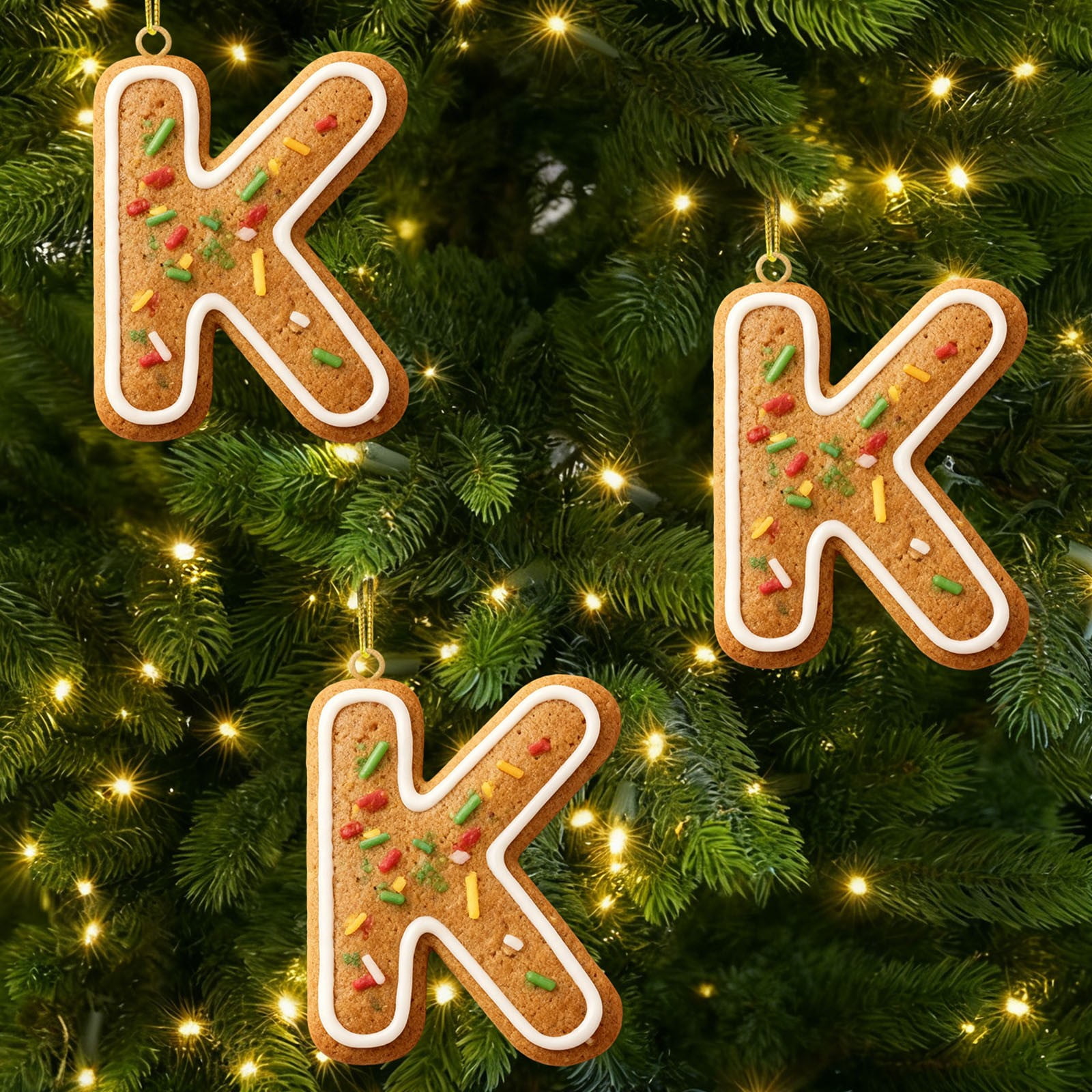 Christmas Alphabet Ornaments, Personalized Tree Decorations, Acrylic ...