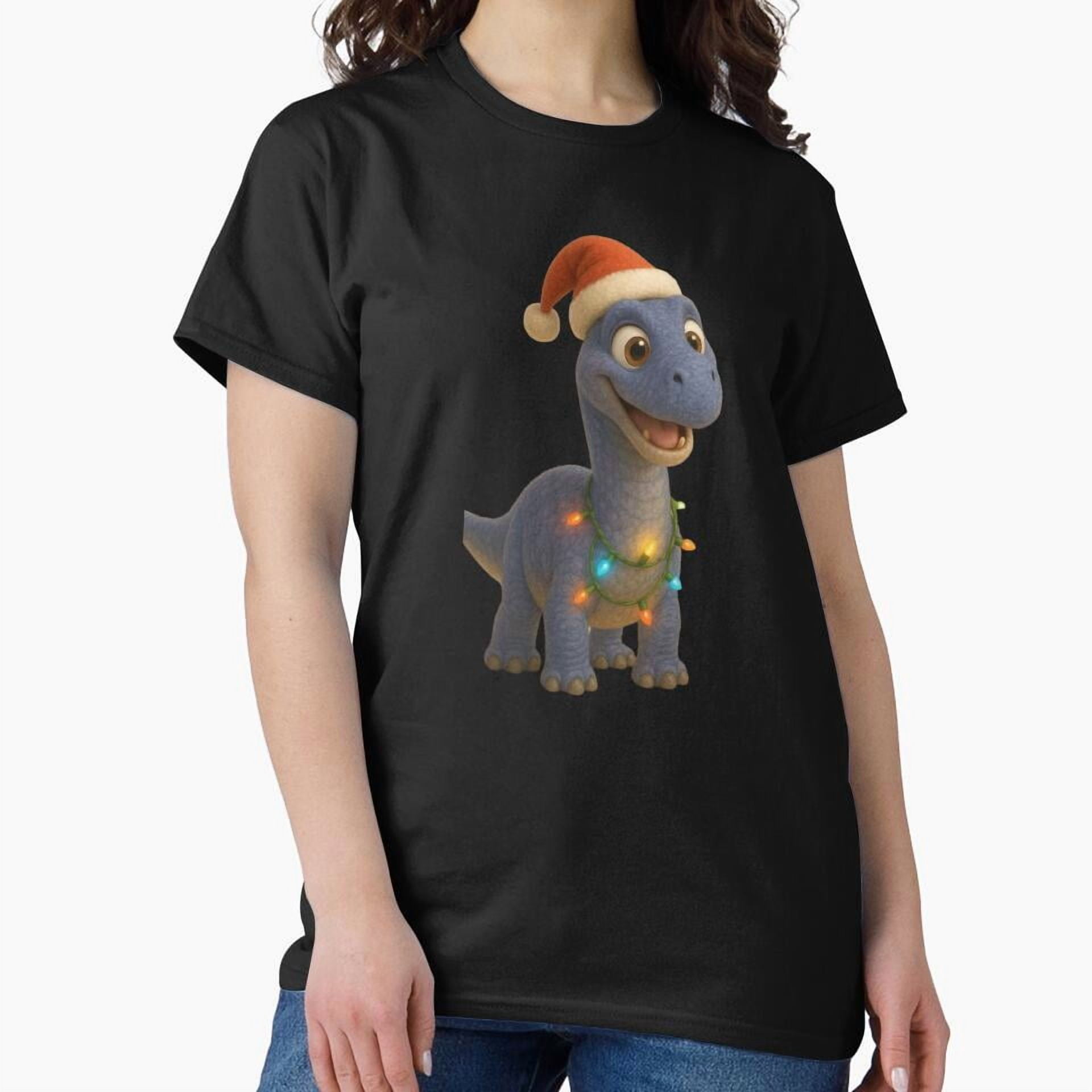 Christmas Amphicoelias Fragillimus Dinosaur With A St. Nick Hat Funny ...