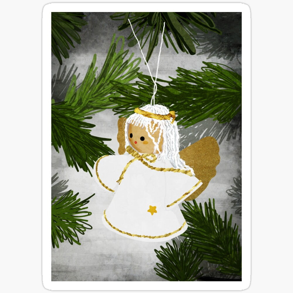 Christmas Angel Sticker Phone Decal Water Bottle Stickers Car Decals ...