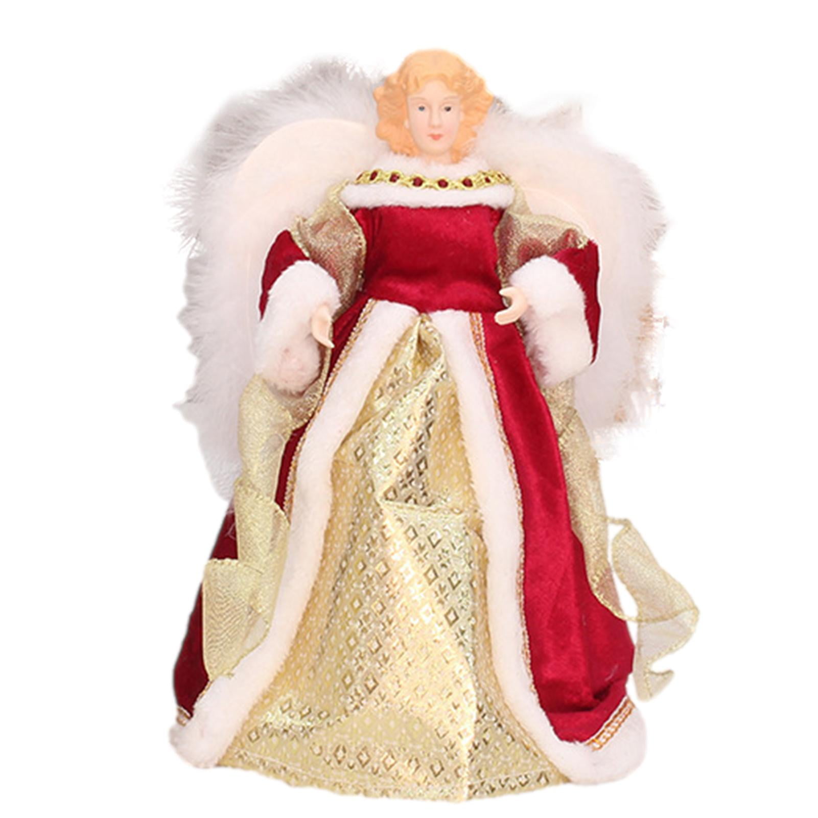 Christmas Angel Tree Topper,Standing Christmas Angel with White Feather ...