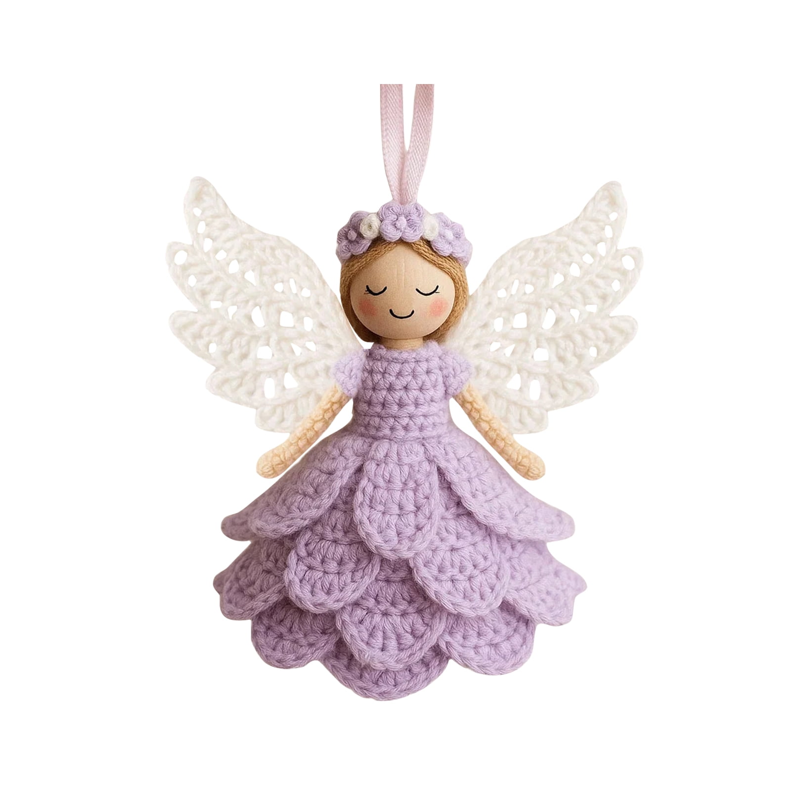 Christmas Angle pendant, 5.9-Inch DIY Crochet Angel Ornament, Handmade ...