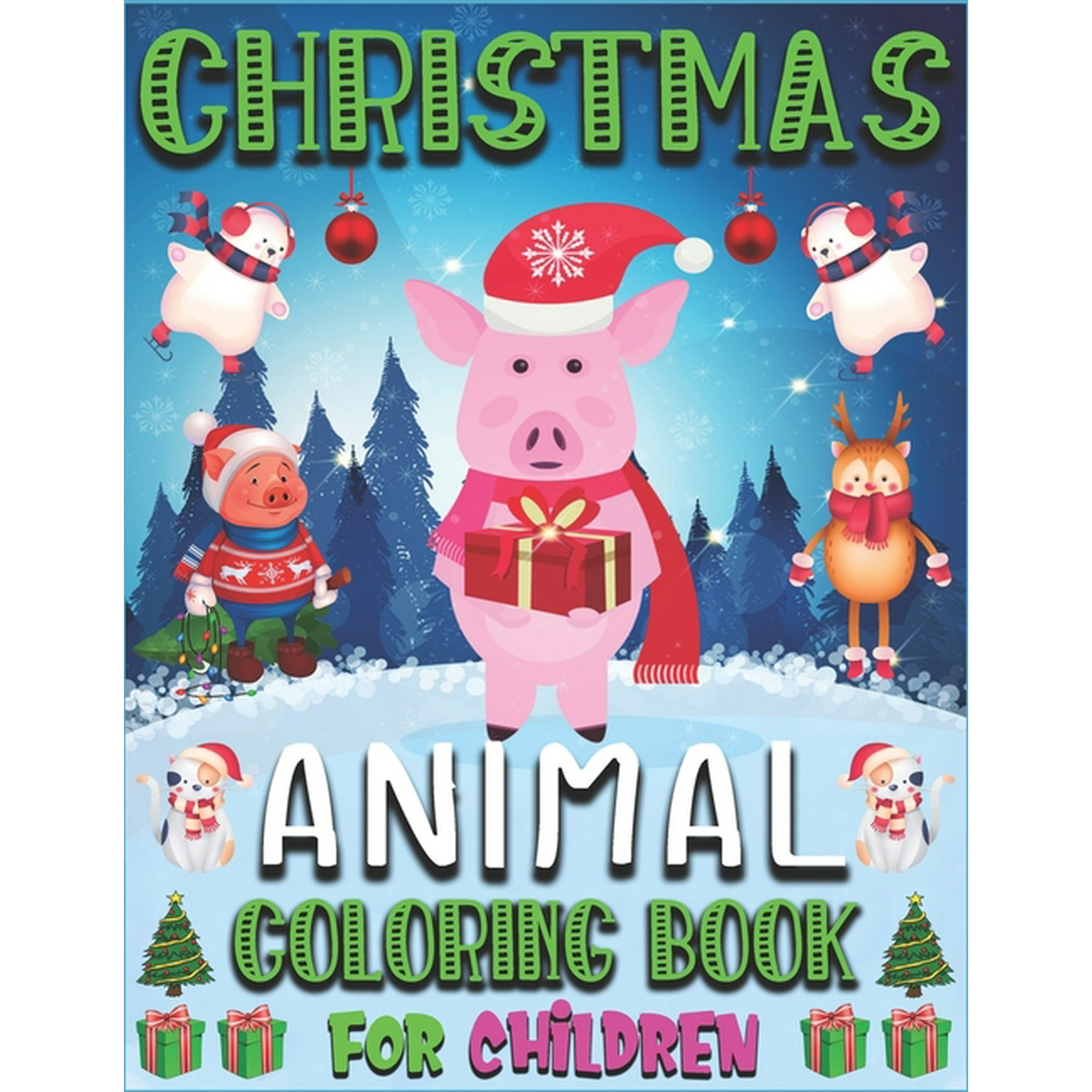 Cute Christmas Animal Coloring Pages