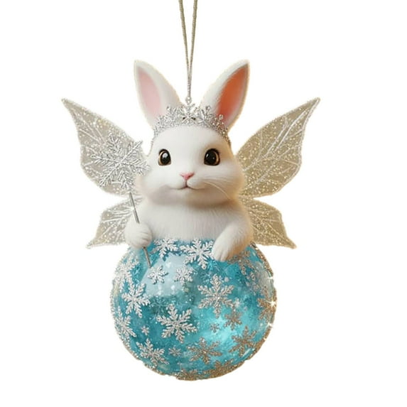 Christmas Animal Ornaments 2D Round Decorative Balls Holiday Tree Decor ...