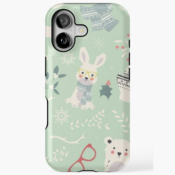 Christmas Animal Pattern Holiday Phone Case 17 16 15 14 13 12 11 Pro ...
