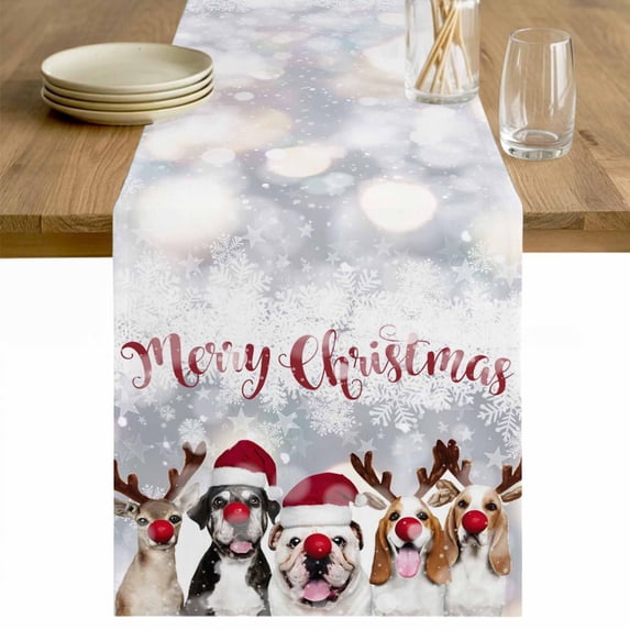 Christmas Animals Table Runner 36 Inches Long Farmhouse Dress Scarves ...