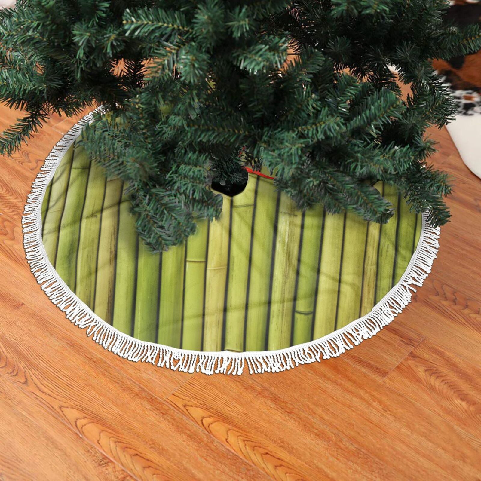 Christmas Apron - Bib Apron for Women Men, Green plants Fence ...