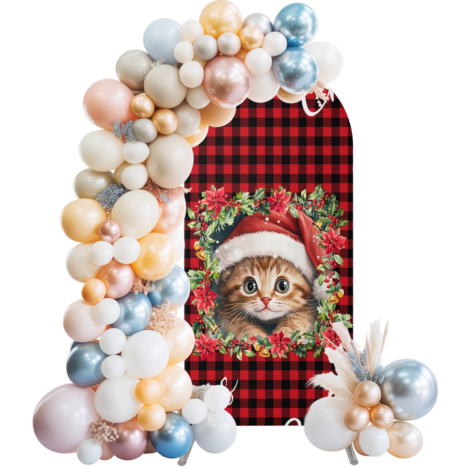 Christmas Arch Backdrop Cover 6x2.6 Ft, Spandex Wedding Arch Stand ...
