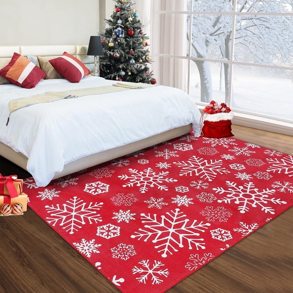 Christmas Pine Outline Seamless Pattern Entryway Rug, 2x3 Area Rug ...