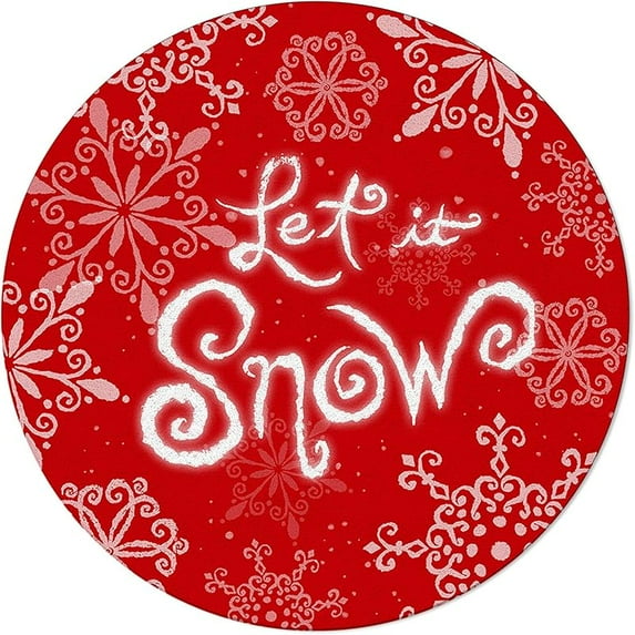 Christmas Area Rugs Snowman Round Rug 3ft Indoors/Living Dining/Bedroom ...