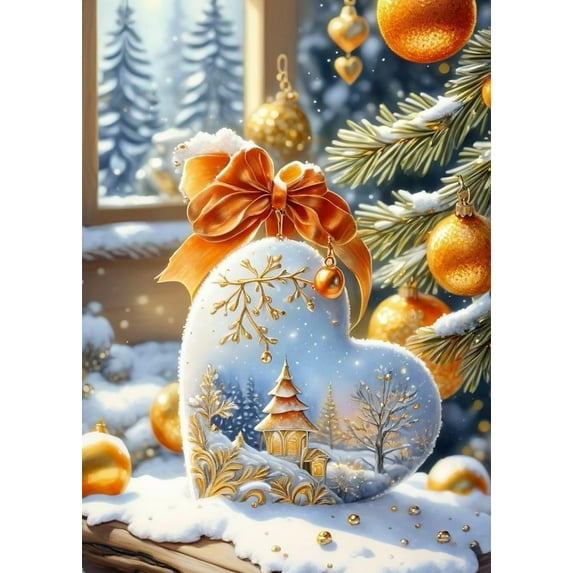 Christmas Art Kits for Beginners, Christmas Winter Love Heart Painting ...
