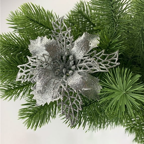 Christmas Artificial Flowers 12 Pcs Artificial Christmas Flowers ...