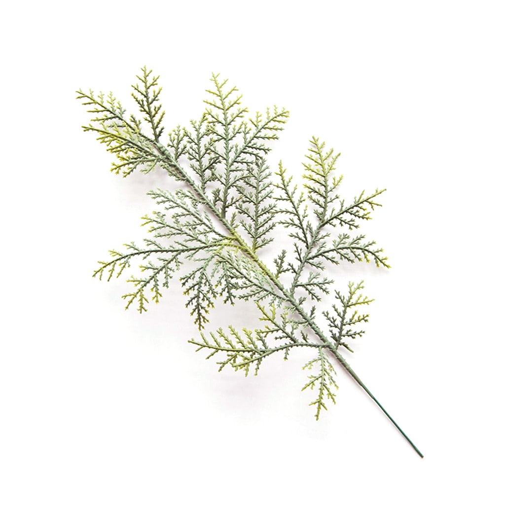 Christmas Artificial Leaves Simulation Pine Tree Branch for Flower ...