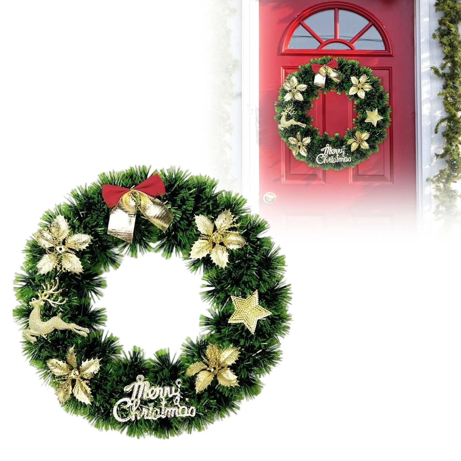 Christmas Artificial Wreath Winter Wreath Transform Your Entryway Into ...