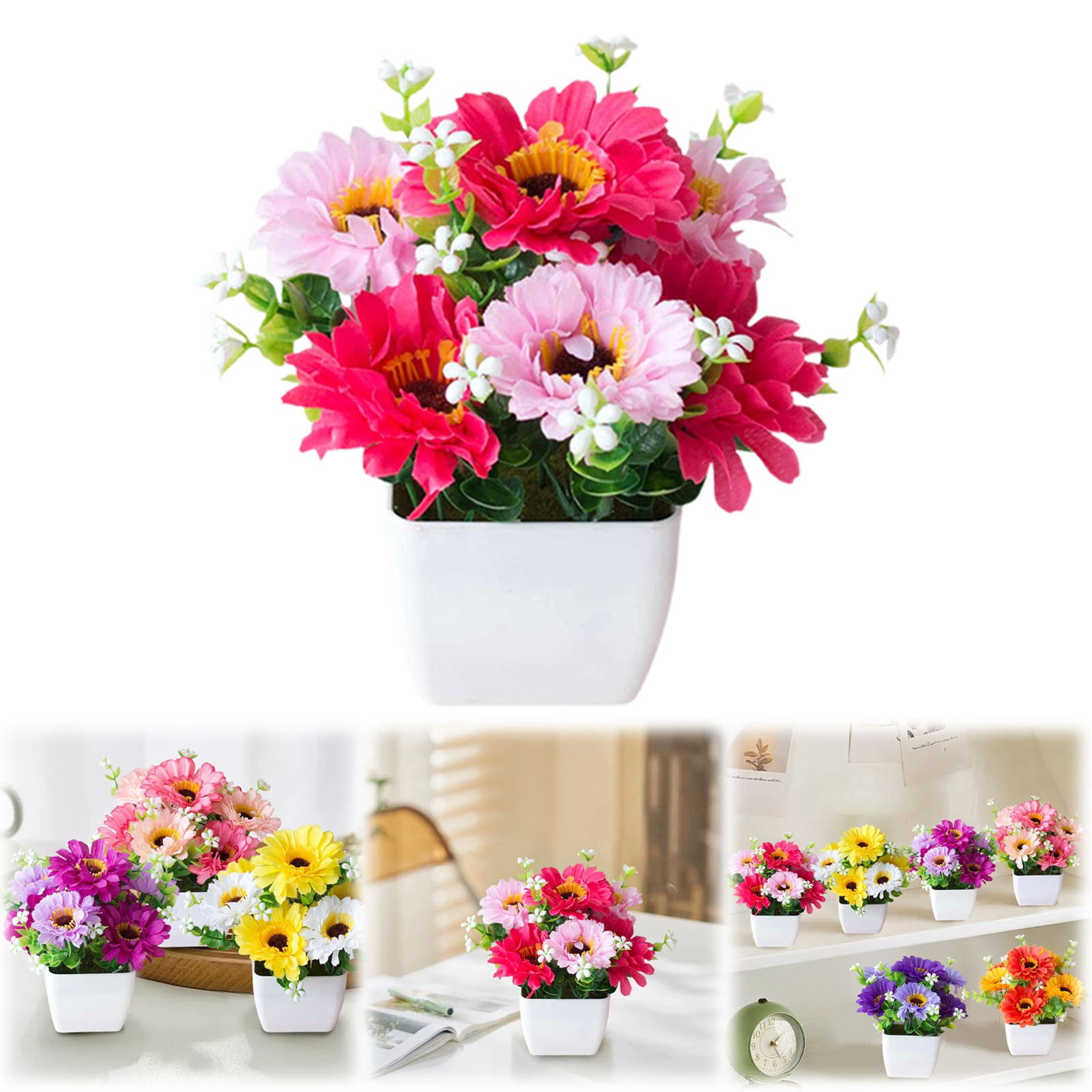 Christmas Artificial Mums ‌Artificial Chrysanthemum Flower Gypsophila ...