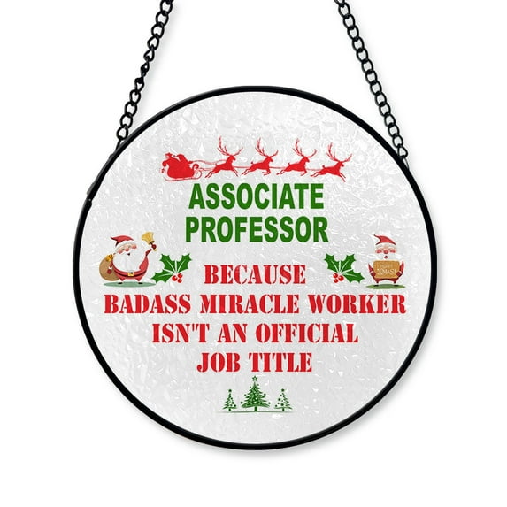 Christmas Associate Professor Stained Glass Window Hanging 2025 ...