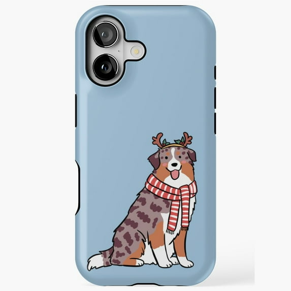 Christmas Australian Shep Case for iPhone 11 12 13 14 15 16 17 Pro Max ...