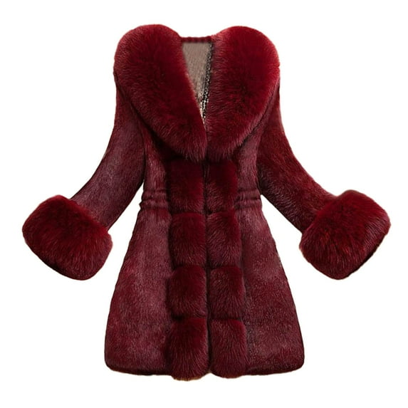 Christmas Autumn Winter Winter Jacket Mid Length Coat Elegant Warm ...