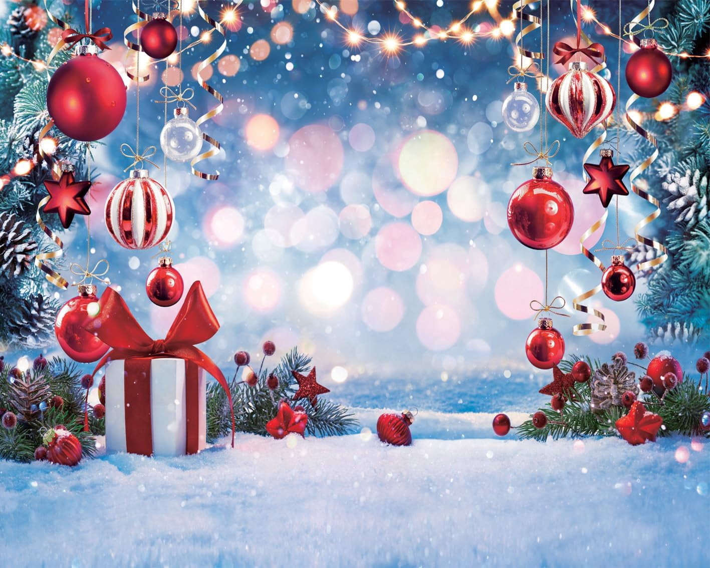 Christmas Backdrop Winter Dream Wonderland Photo Backdrop Xmas Tree ...