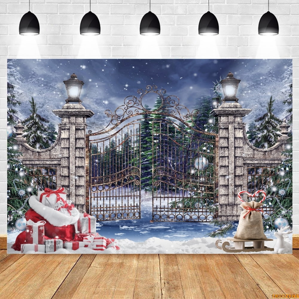 Christmas Backdrop for Photography Interior Xmas Winter Fireplace ...