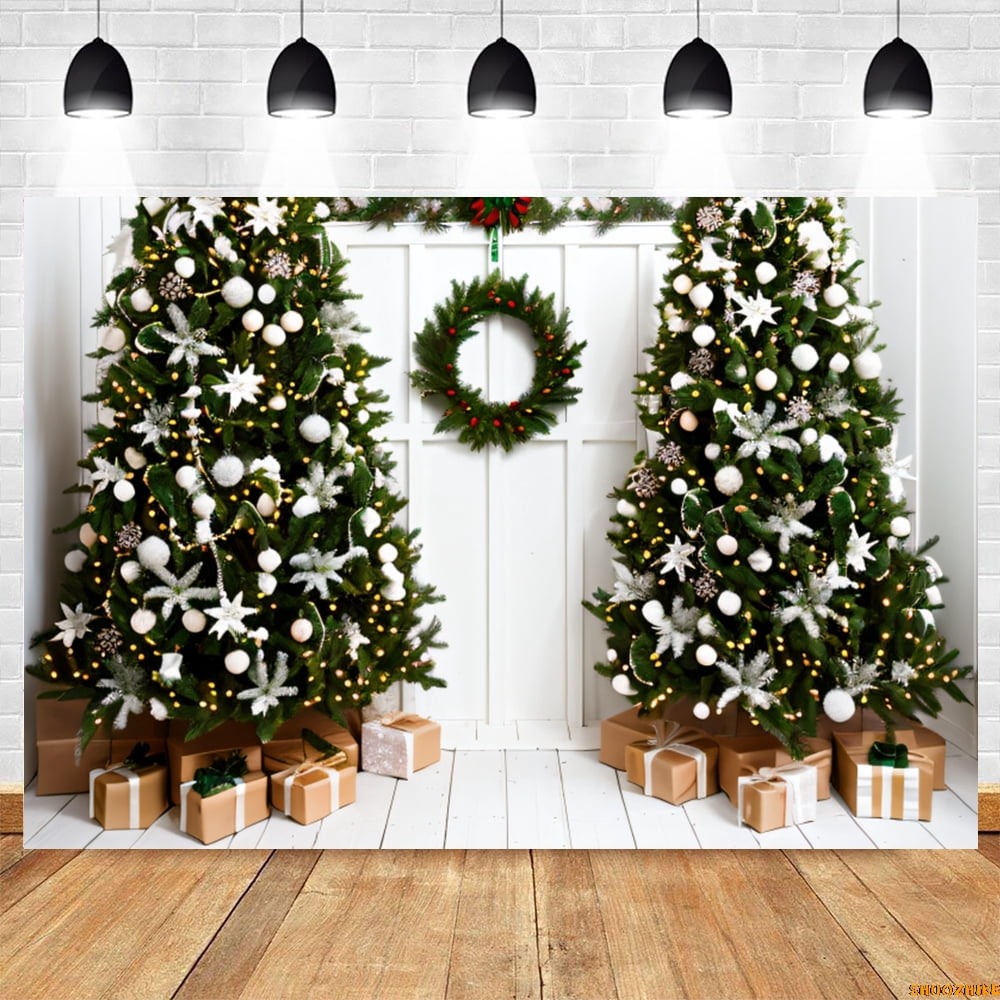 Christmas Backdrop for Photography Interior Xmas Winter Fireplace ...