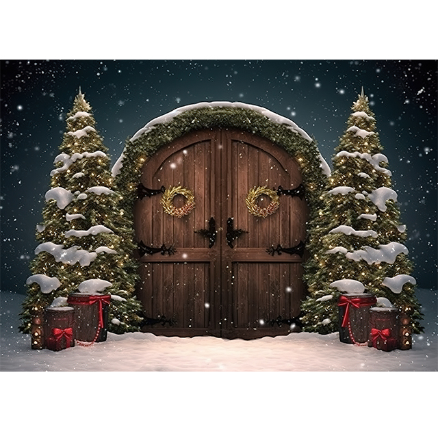 Christmas Backdrop for Photography Winter Window Gift Fireplace Kids ...