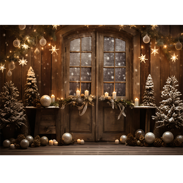 Christmas Backdrop for Photography Winter Window Gift Fireplace Kids ...