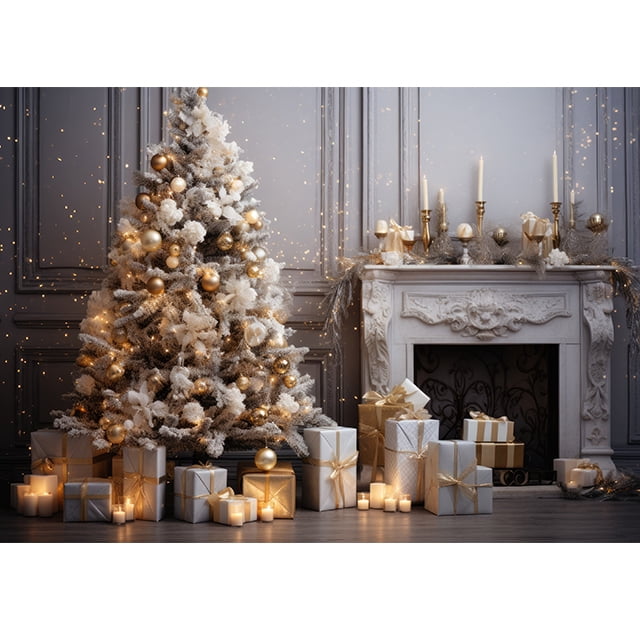 Christmas Backdrop for Photography Winter Window Gift Fireplace Kids ...