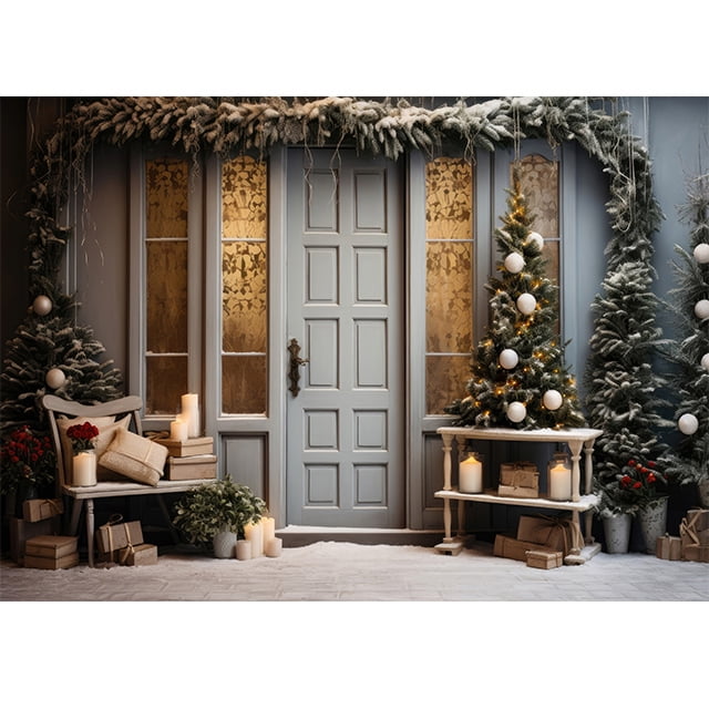 Christmas Backdrop for Photography Winter Window Gift Fireplace Kids ...