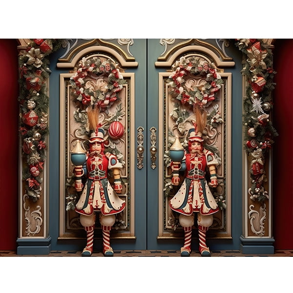 Christmas Backdrops Santa Toy Soldiers r Family Kids Portrait ...