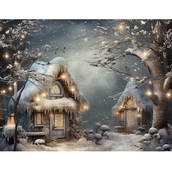 Christmas Backdrops Xmas Tree Gifts Winter Snow Family Party r Photography Background for ...