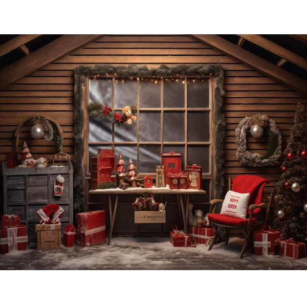 Christmas Backdrops Xmas Tree Gifts Winter Snow Family Party r Photography Background for ...