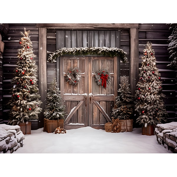 Christmas Backdrops Xmas Tree Gifts Winter Snow Family Party r Photography Background for ...