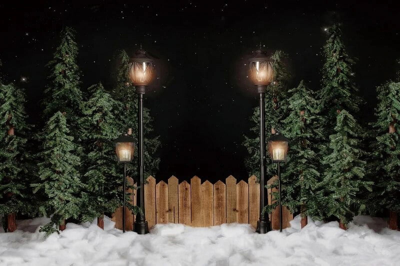 Christmas Backgrounds Pine Trees Snow Winter Photography Backdrops ...