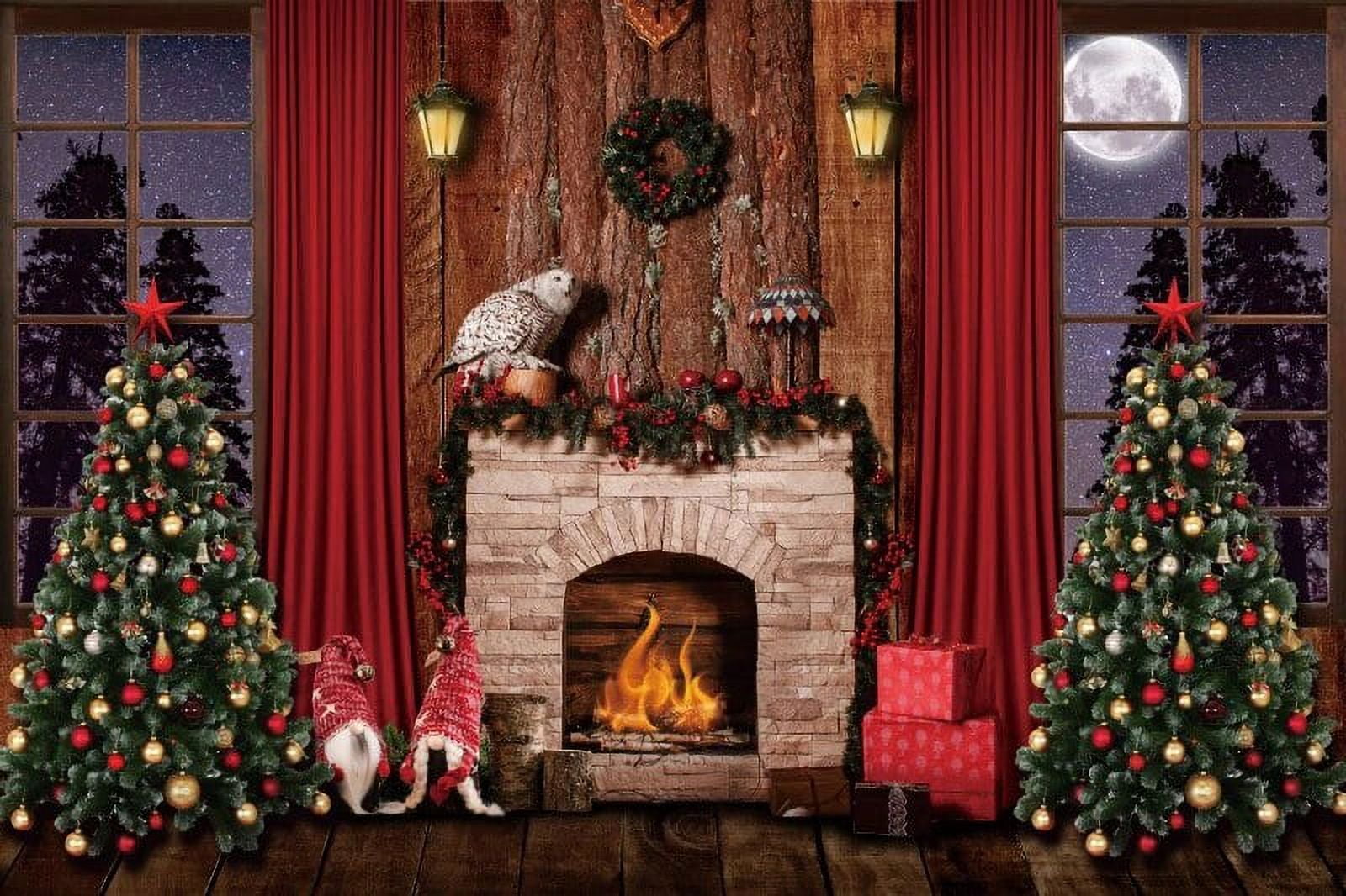 Christmas Backgrounds Pine Trees Snow Winter Photography Backdrops ...