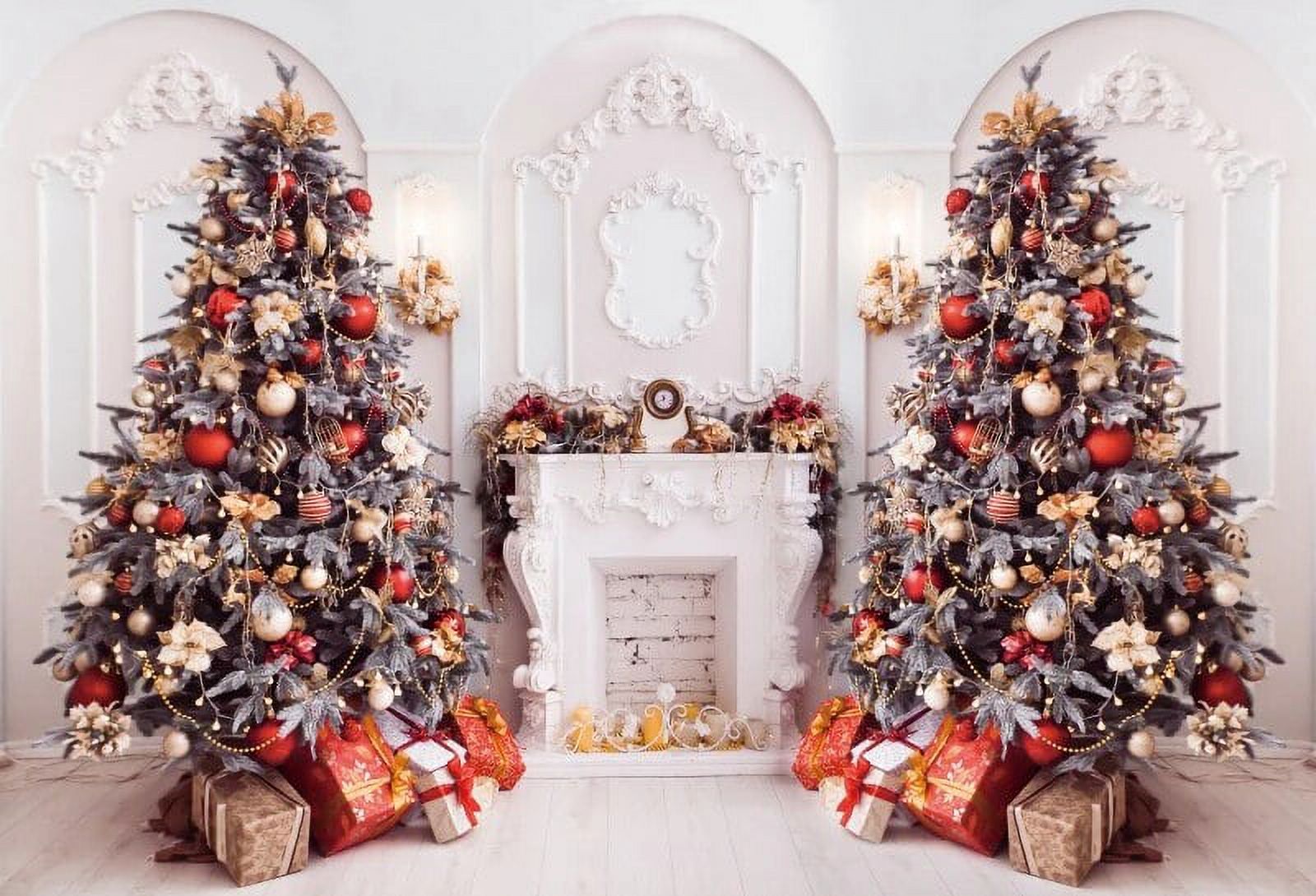 Christmas Backgrounds Pine Trees Snow Winter Photography Backdrops ...