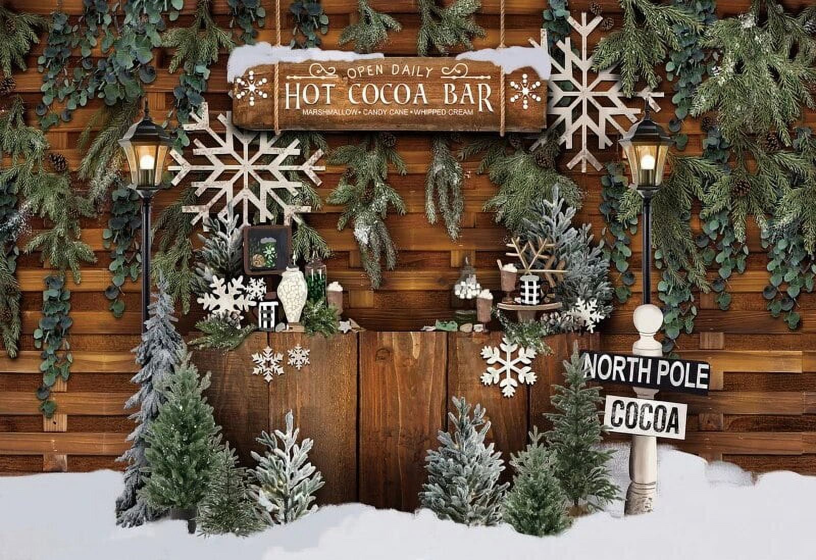 Christmas Backgrounds Pine Trees Snow Winter Photography Backdrops ...