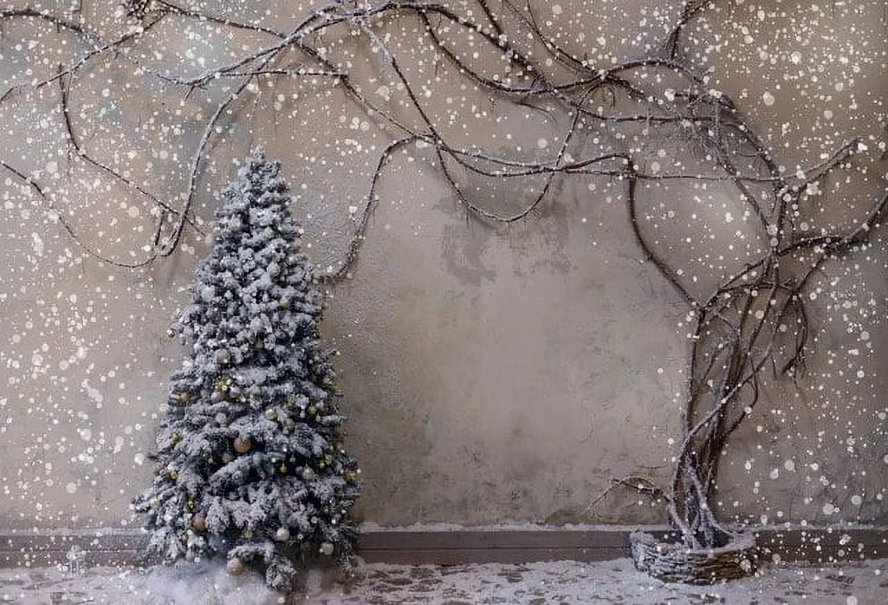 Christmas Backgrounds Pine Trees Snow Winter Photography Backdrops ...