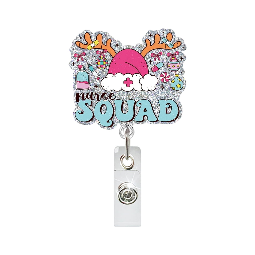 Christmas Badge Holder Retractable ABS Badge Holder with Metal Belt ...