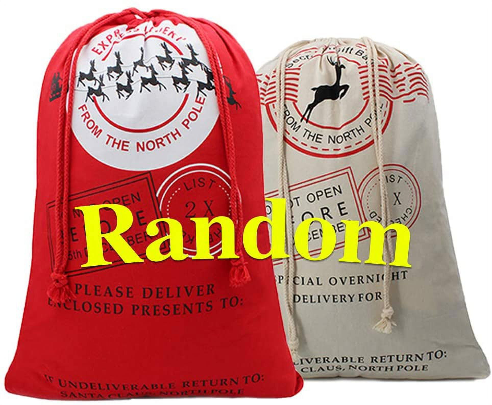 "Bonison Christmas Jumbo Santa Sack Canvas Bag for Gifts, Special ...
