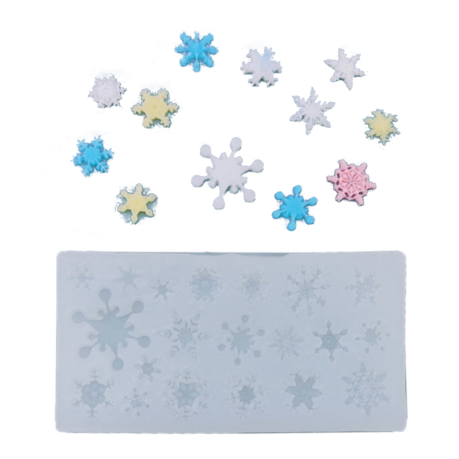 Christmas Baking Mold Snowflake Shape Mould Silicone Craft Tool For ...