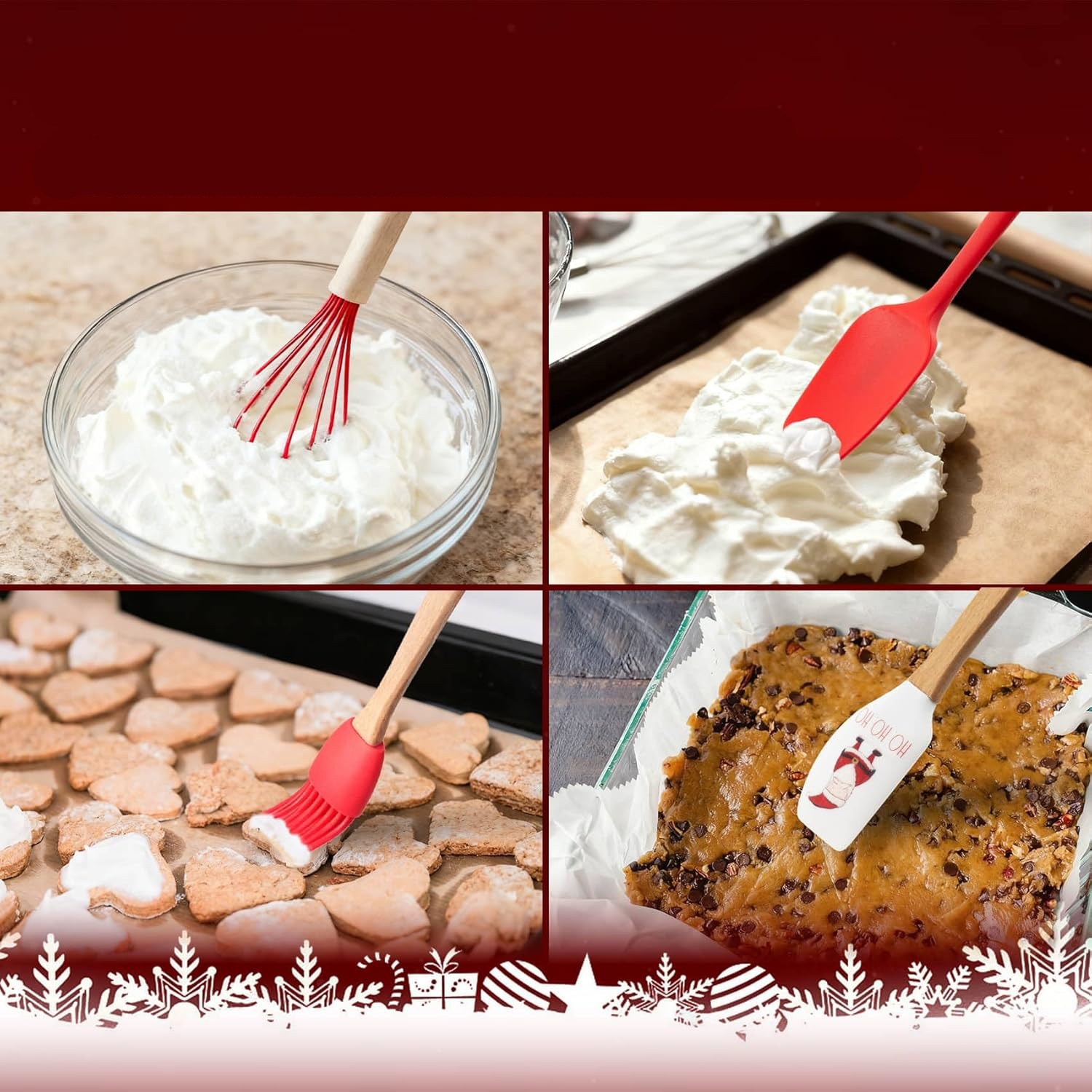 Christmas Baking Supplies, Mini Kitchen Utensils Set – 5 Piece Cooking ...