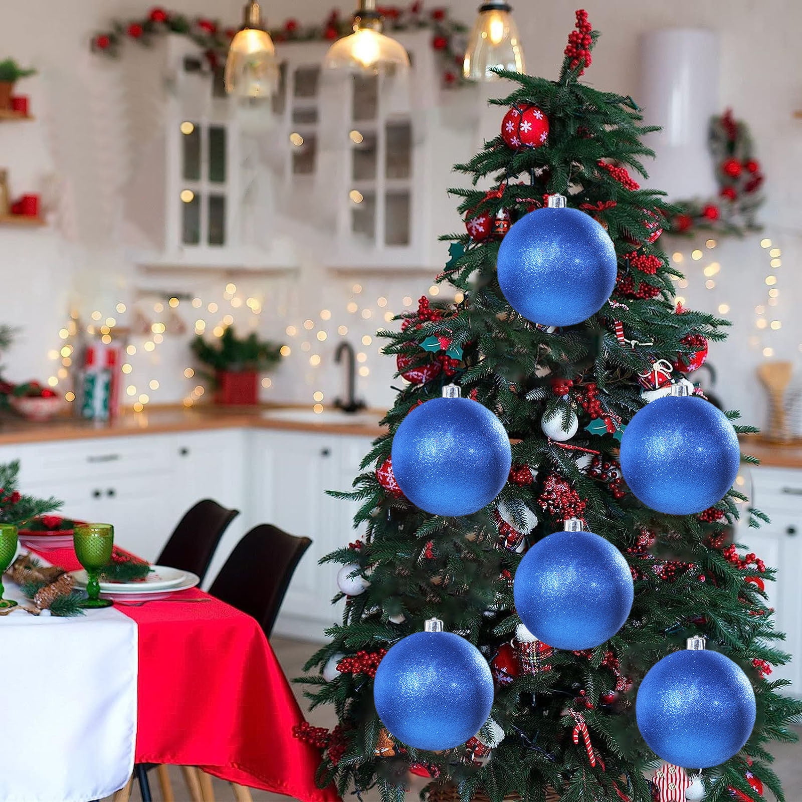 Christmas Ball Ornament 6 Inch 150mm Large Red Bauble Shatterproof ...