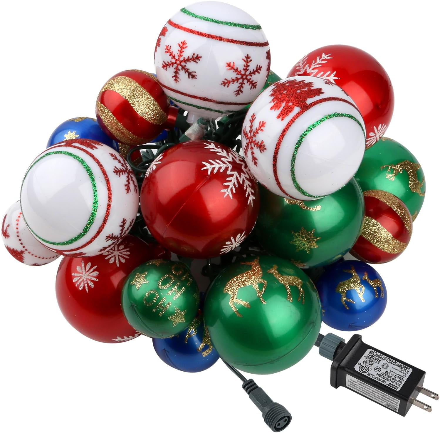 Christmas Ball Ornament YANTONs, 28ft 25 Bulbs Christmas Tree YANTONs ...