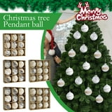 Christmas Ball Ornaments 2025 Transparent Gold Glitter Balls Set Linen ...